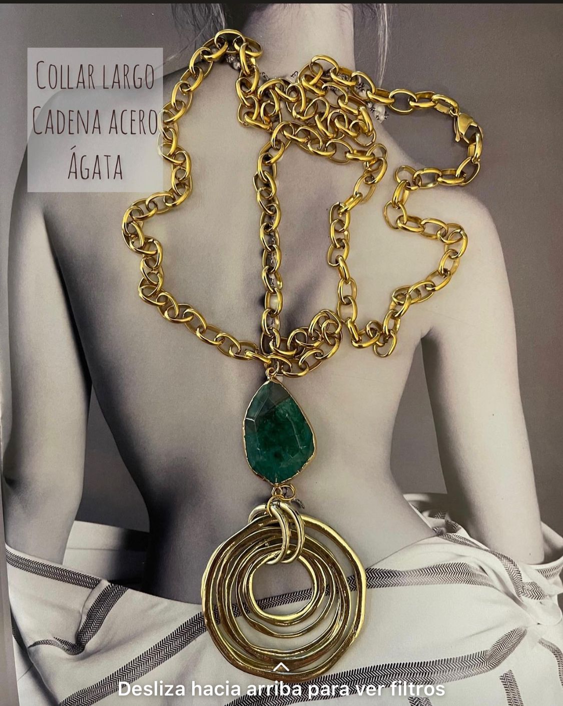 Collar con Cadena acero inoxidable – hippiechic.cl